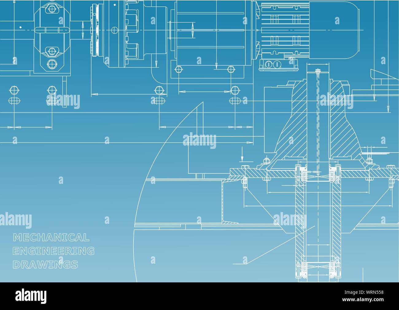 Engineering backgrounds. Mechanical engineering drawings. Technical ...