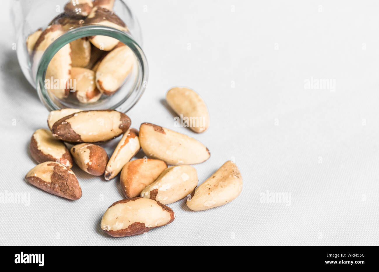Close up macro photo of a brazil nut against white background Stock ...