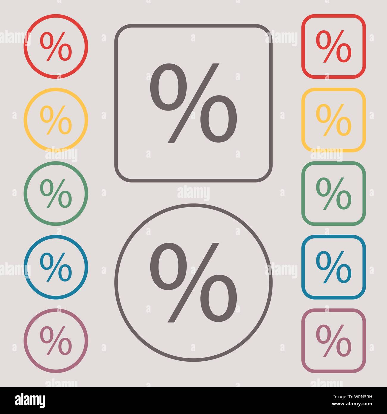 Discount percent sign icon. Modern interface website button. Symbols on ...