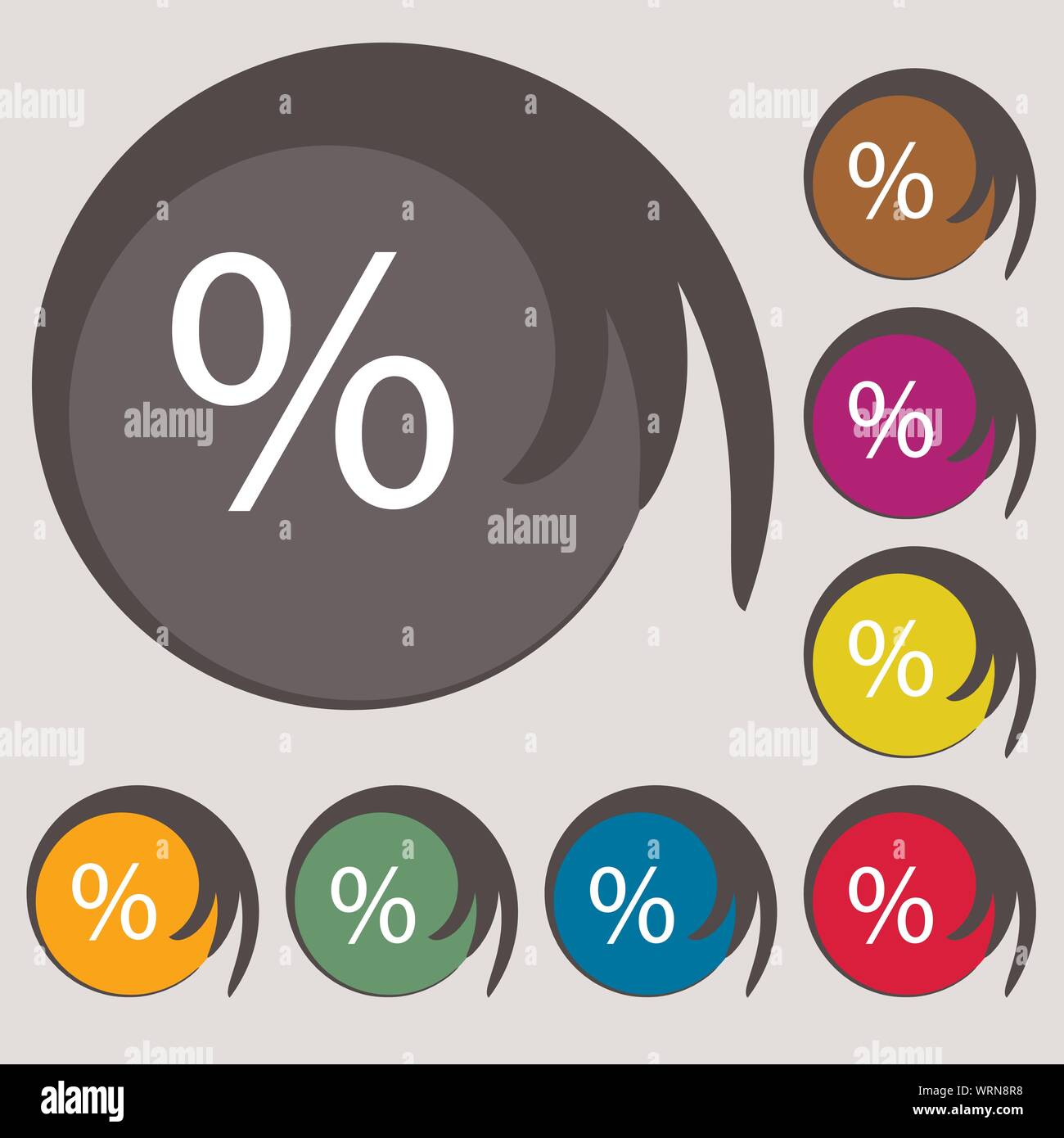 Discount percent sign icon. Modern interface website button. Symbols on ...