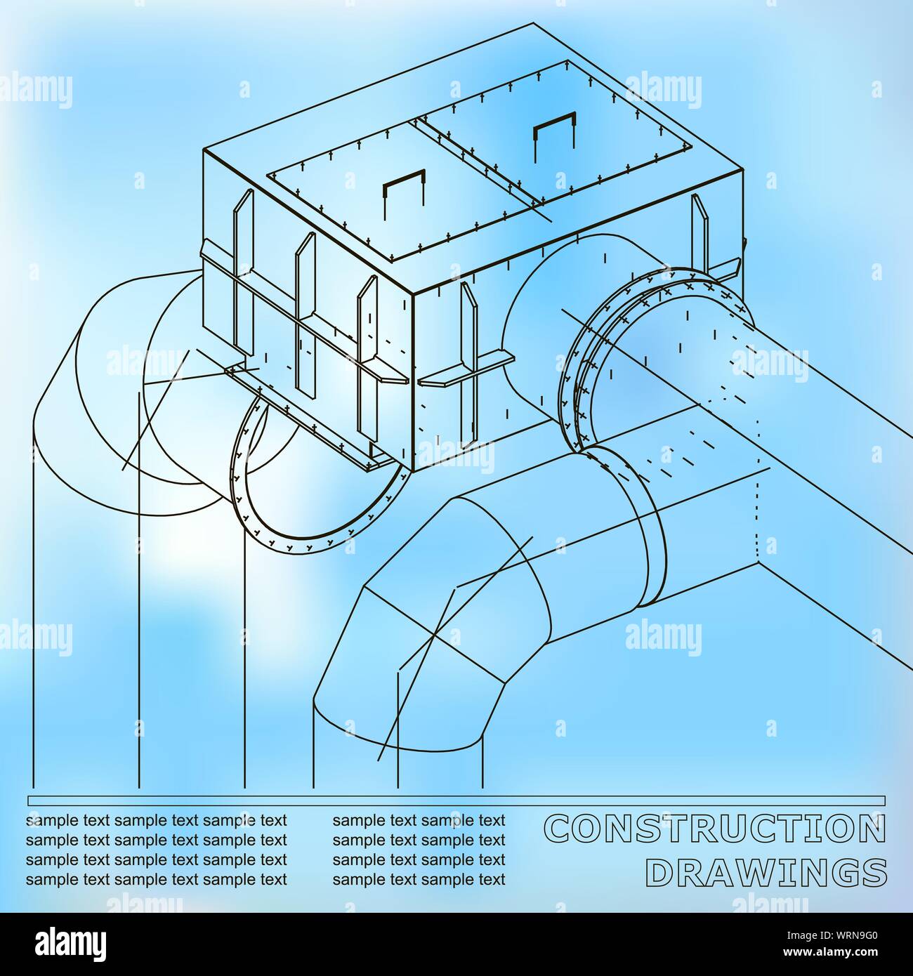 Metal structures construction pipes Stock Vector Images - Alamy