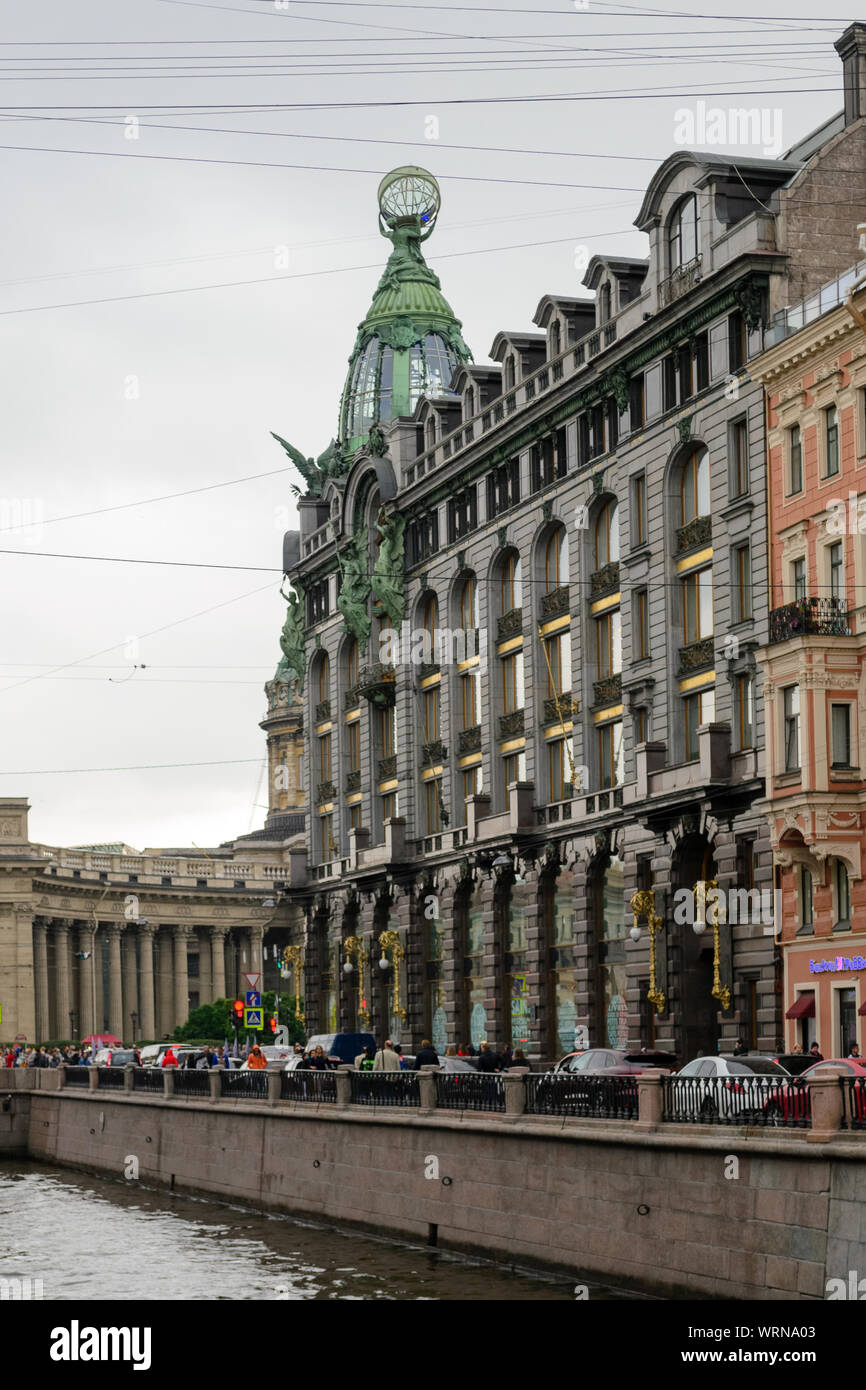 Saint Petersburg, Russia, august 2019. Singer House building also known ...