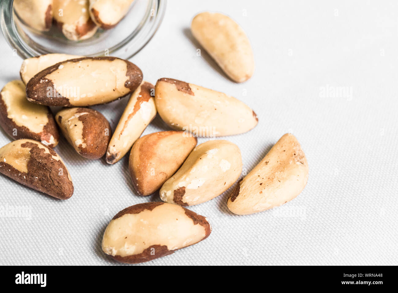 Close up macro photo of a brazil nut against white background Stock ...