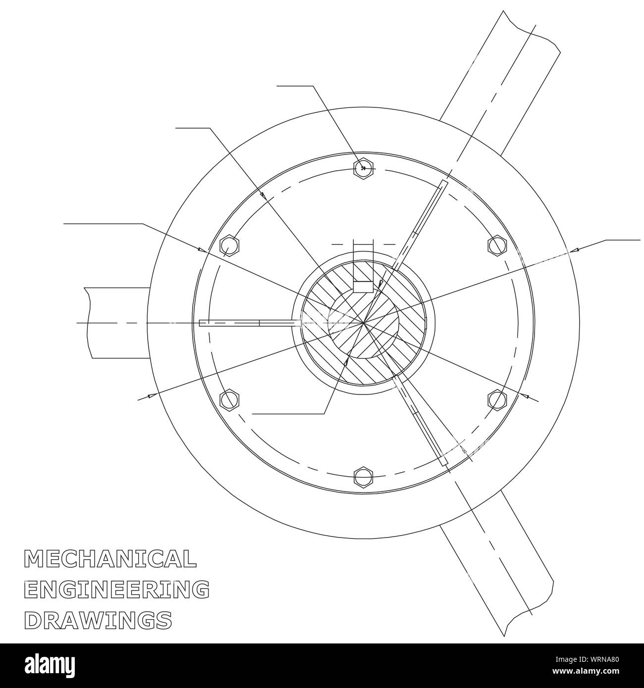 Technical illustration mechanical engineering Stock Vector Images - Alamy