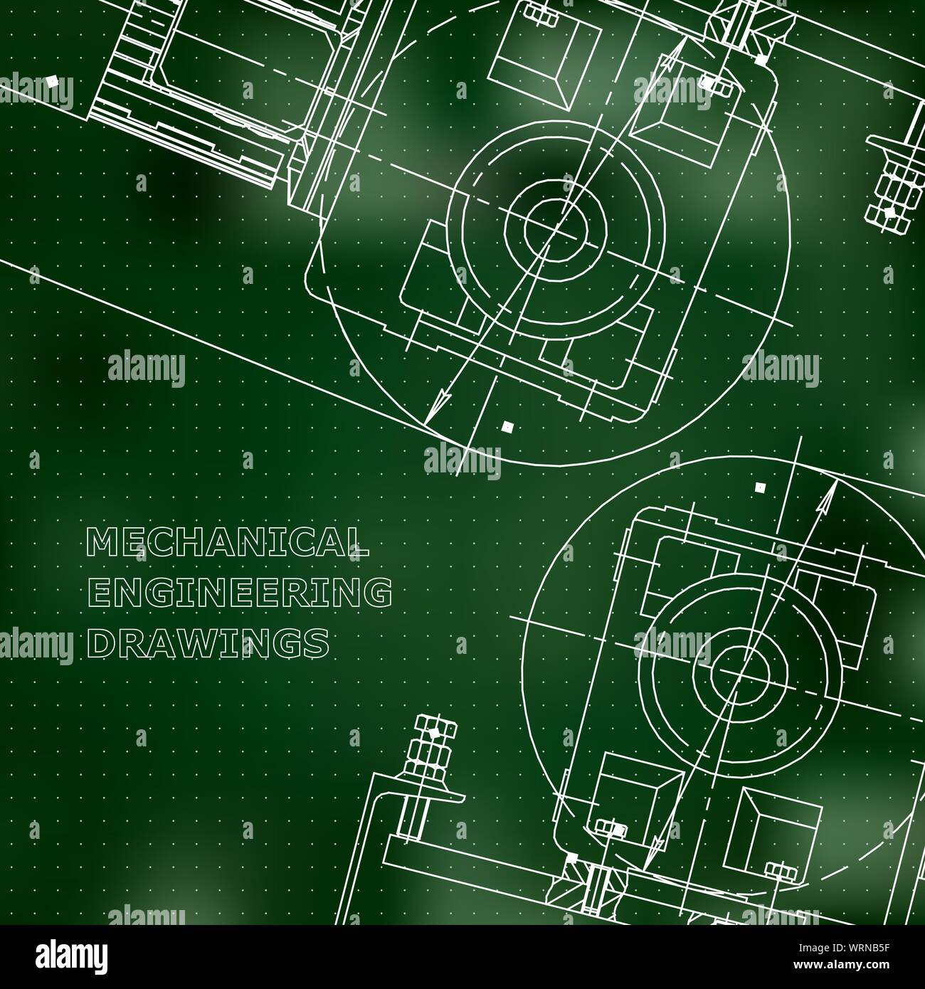 Mechanical engineering the drawing. Technical illustrations. The ...