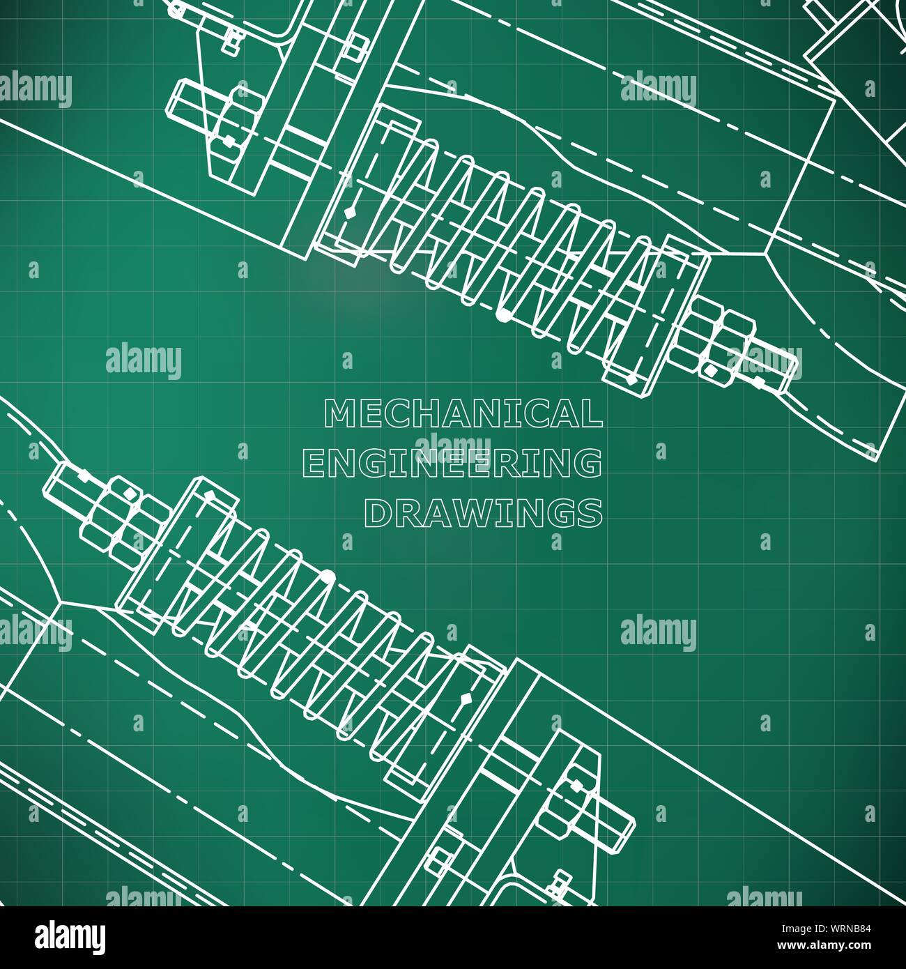 Mechanical engineering the drawing. Technical illustrations. The ...