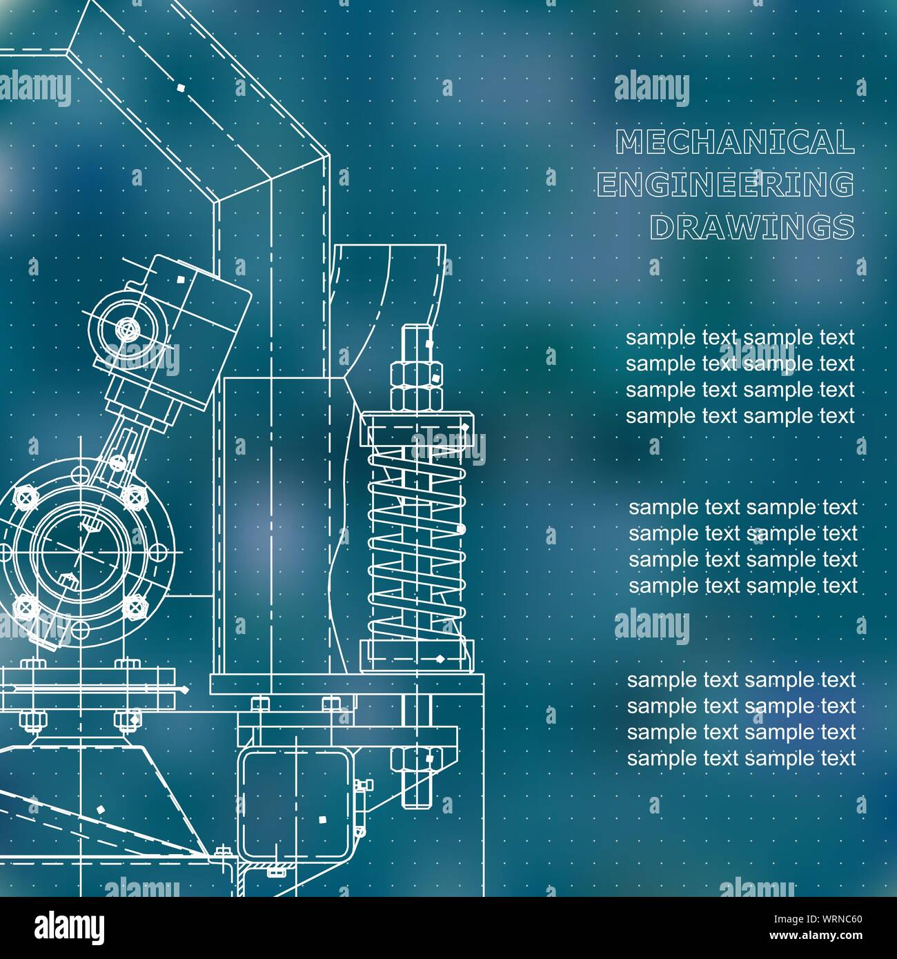 Mechanical engineering the drawing. Technical illustrations. The ...