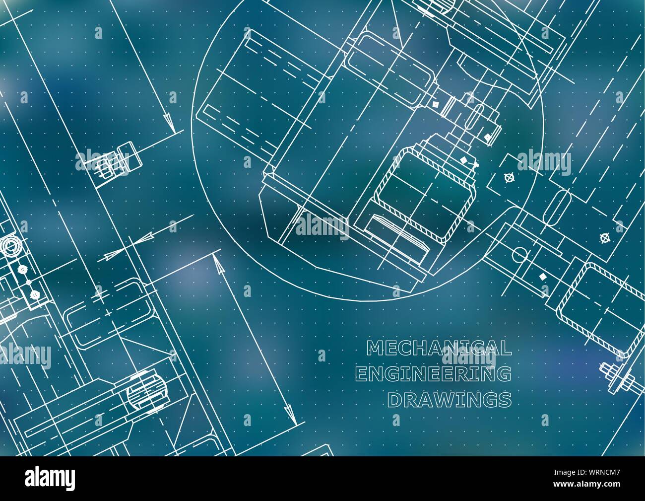 Mechanical Engineering drawing. Blueprints. Mechanics. Cover ...