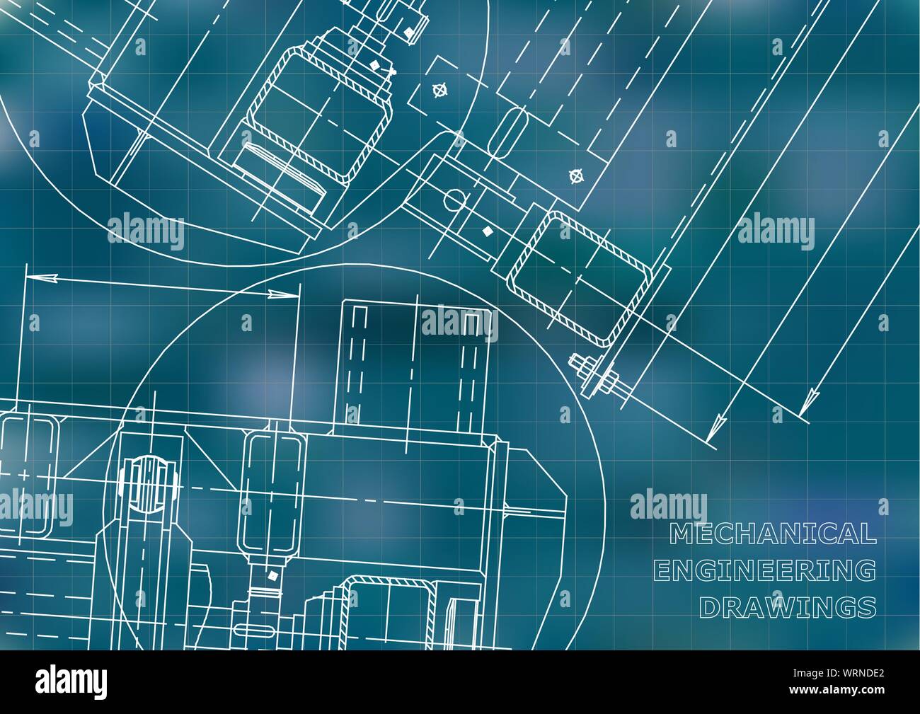 Mechanical Engineering drawing. Blueprints. Mechanics. Cover ...