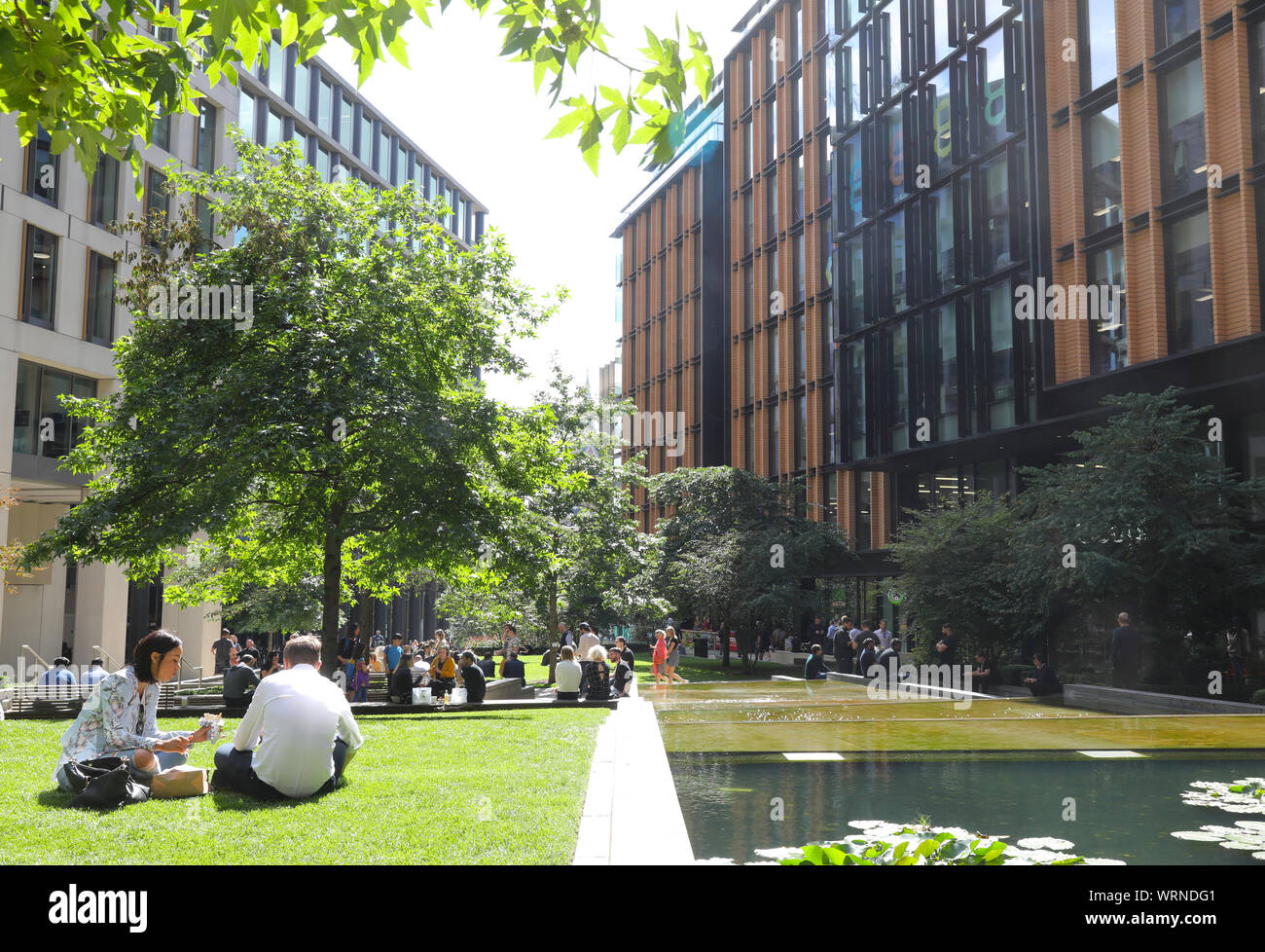 The corporate buildings in Pancras Square at Kings Cross, in the Autumn ...