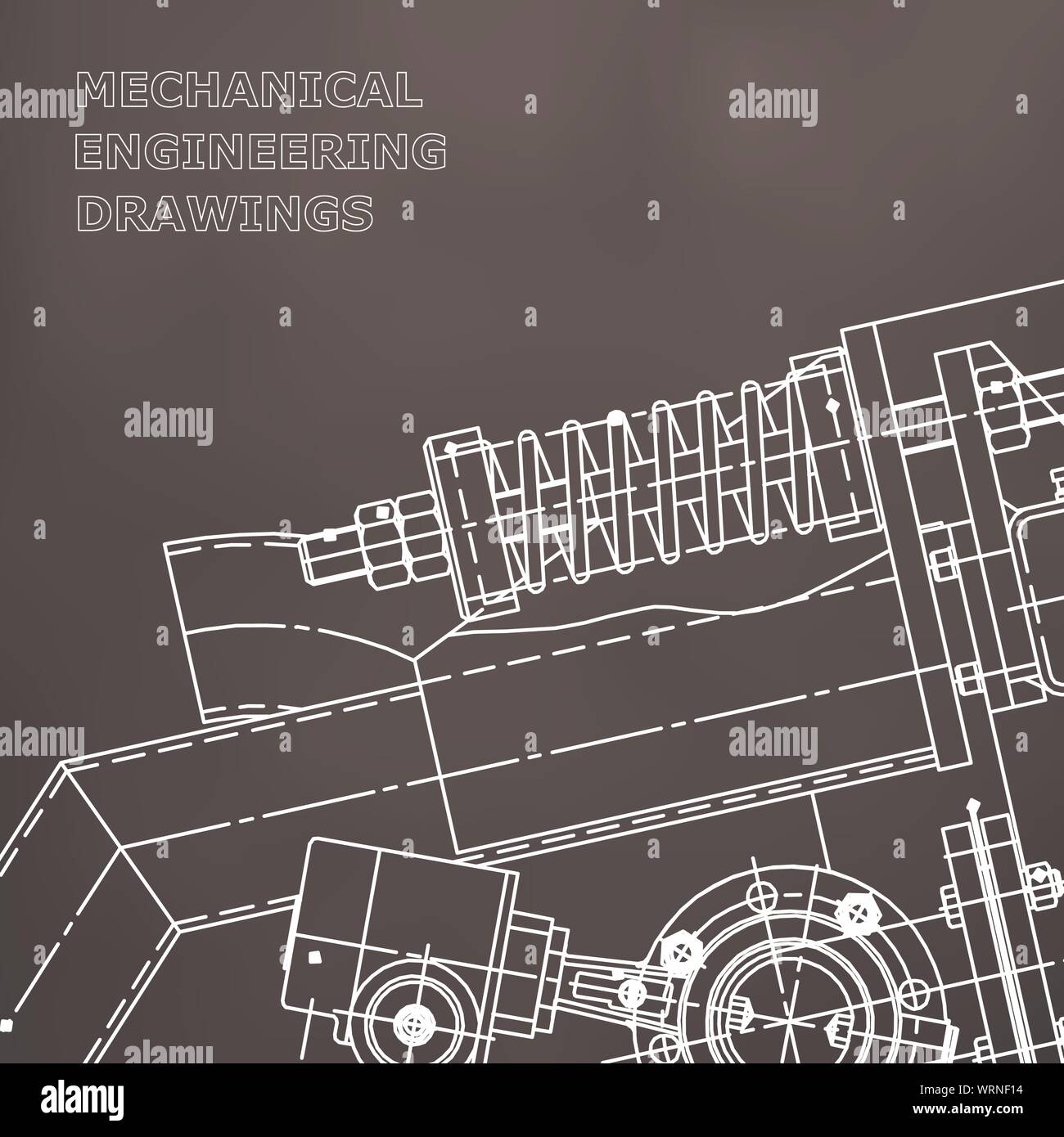Mechanical engineering the drawing. Technical illustrations. The ...