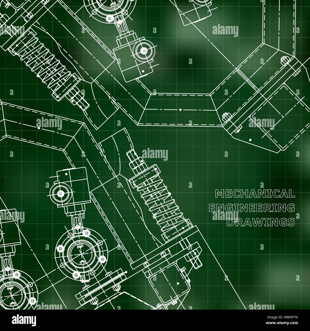 Mechanical engineering the drawing. Technical illustrations. The ...