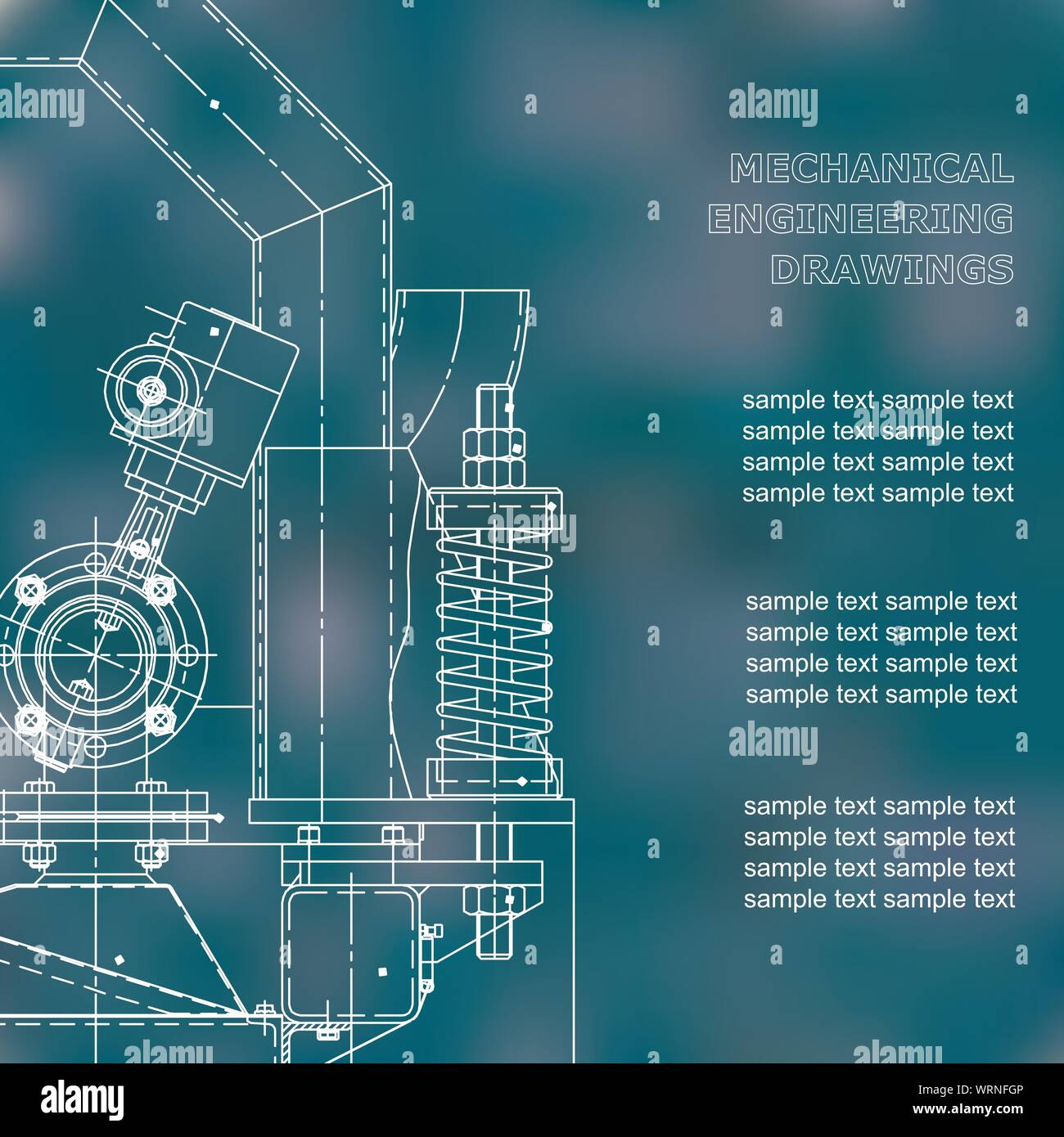 Mechanical engineering the drawing. Technical illustrations. The ...