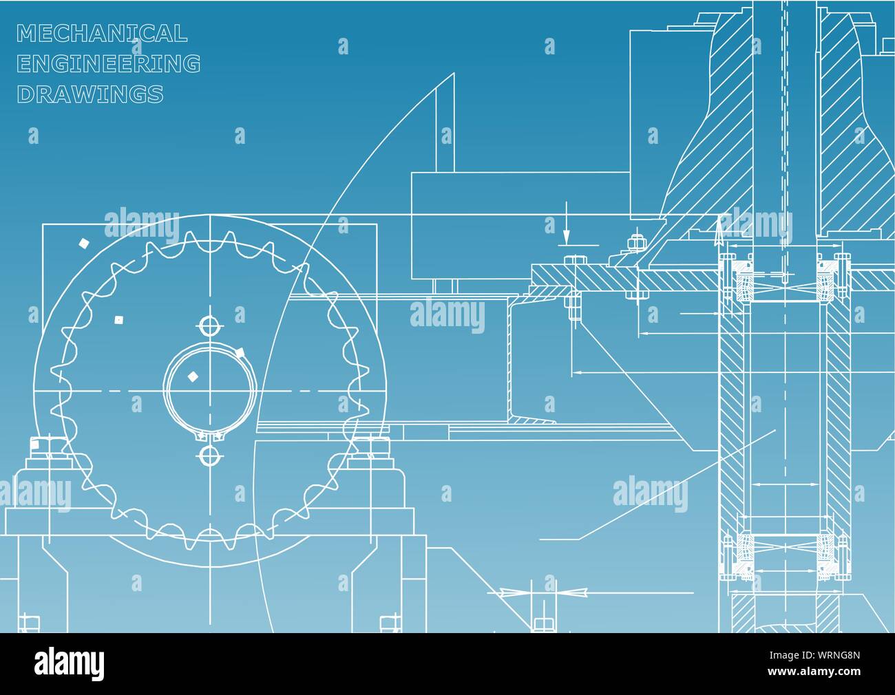 Blueprints. Engineering backgrounds. Mechanical engineering drawings ...