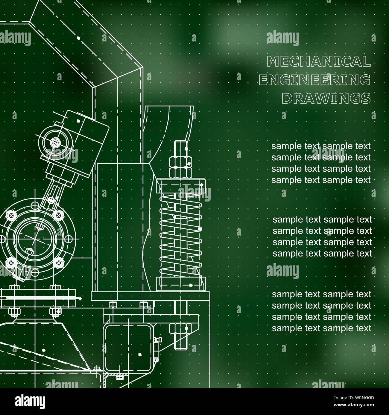 Mechanical engineering the drawing. Technical illustrations. The ...