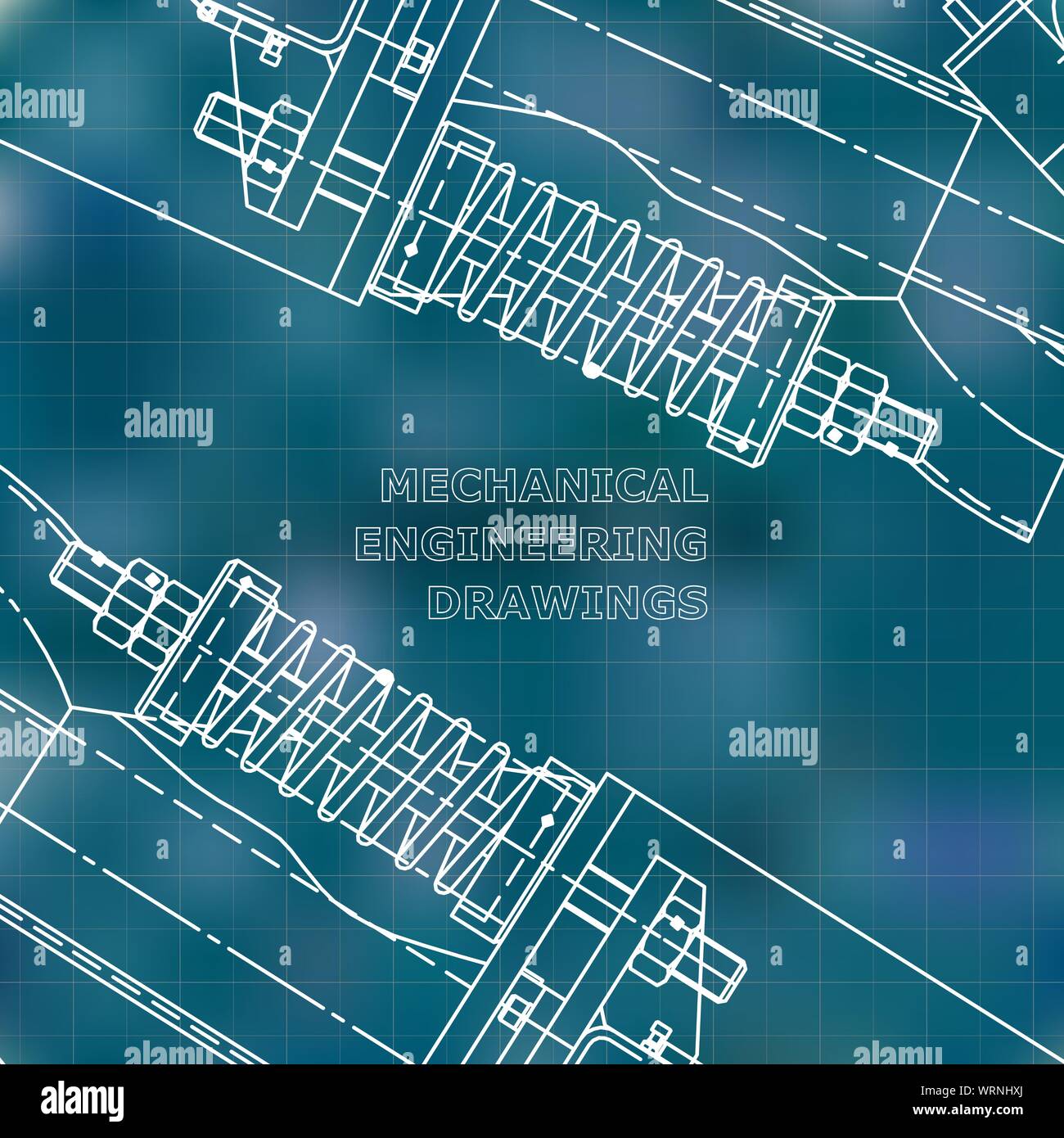 Mechanical engineering the drawing. Technical illustrations. The ...