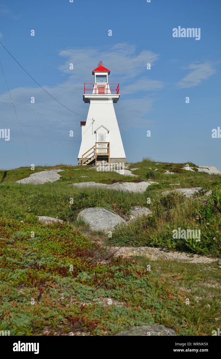 View of the Terence Bay lighthouse, located in Terence Bay outside of ...