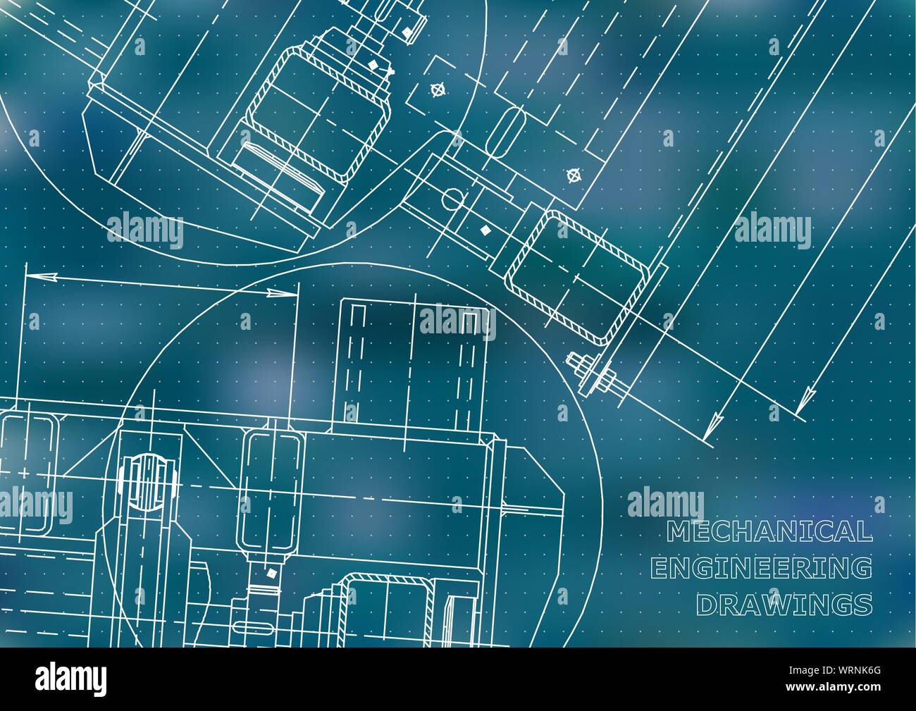 Mechanical Engineering drawing. Blueprints. Mechanics. Cover ...