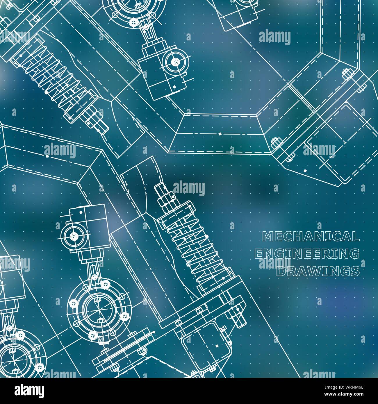 Mechanical engineering the drawing. Technical illustrations. The ...