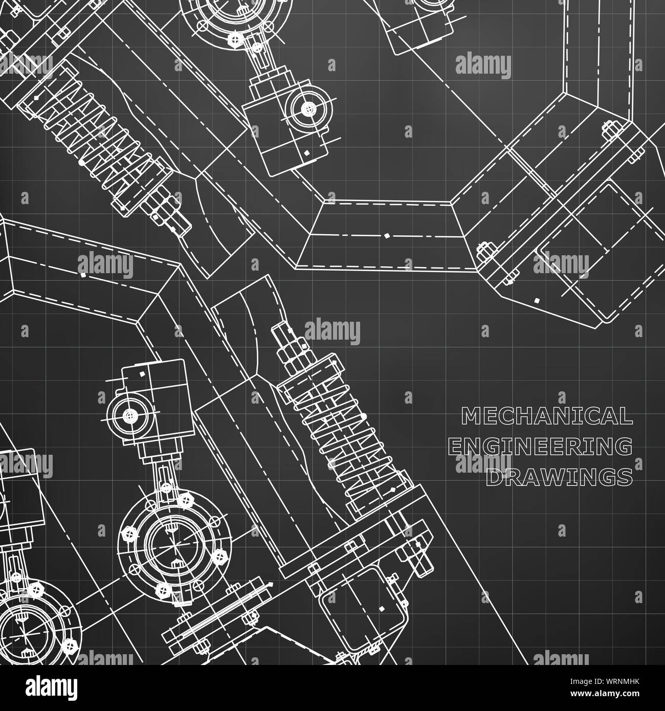 Mechanical engineering the drawing. Technical illustrations. The ...