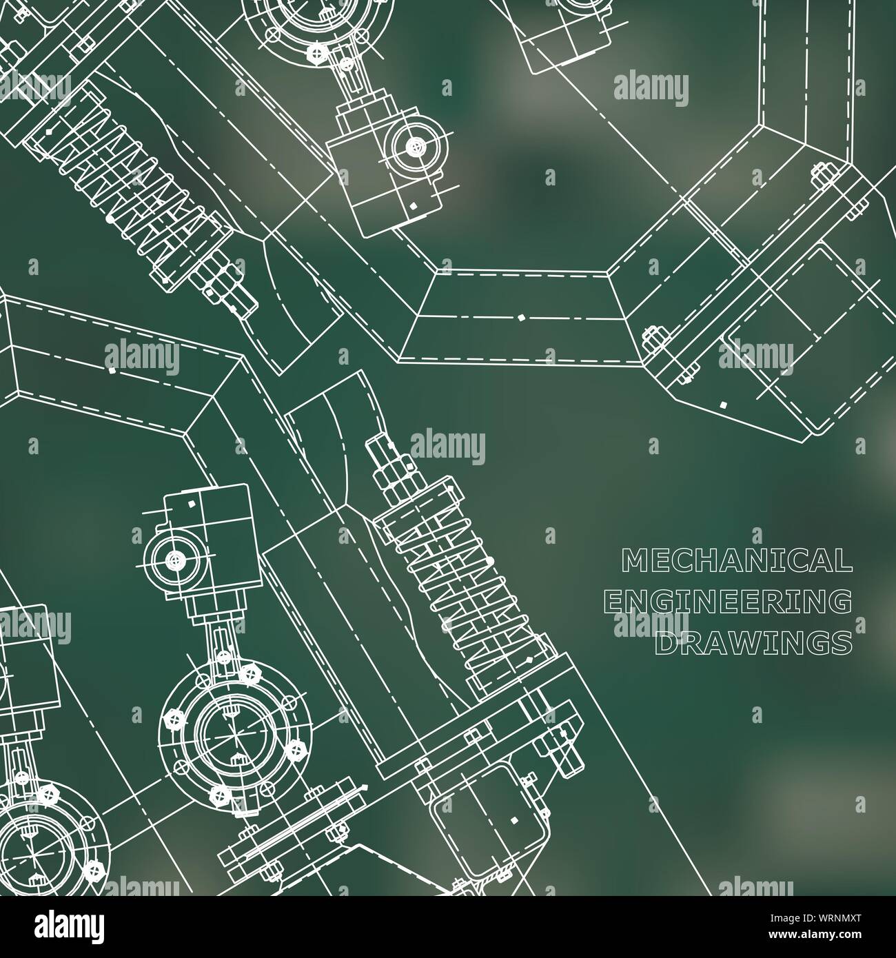Mechanical engineering the drawing. Technical illustrations. The ...