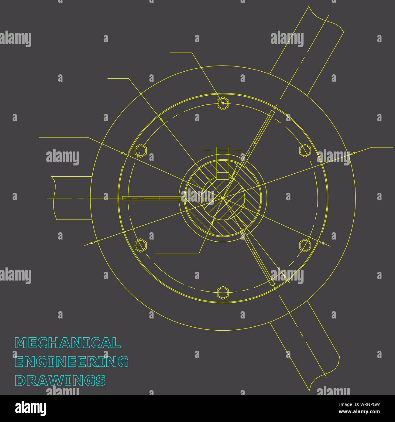 Mechanical engineering drawings. Engineering. Gray Stock Vector Image ...