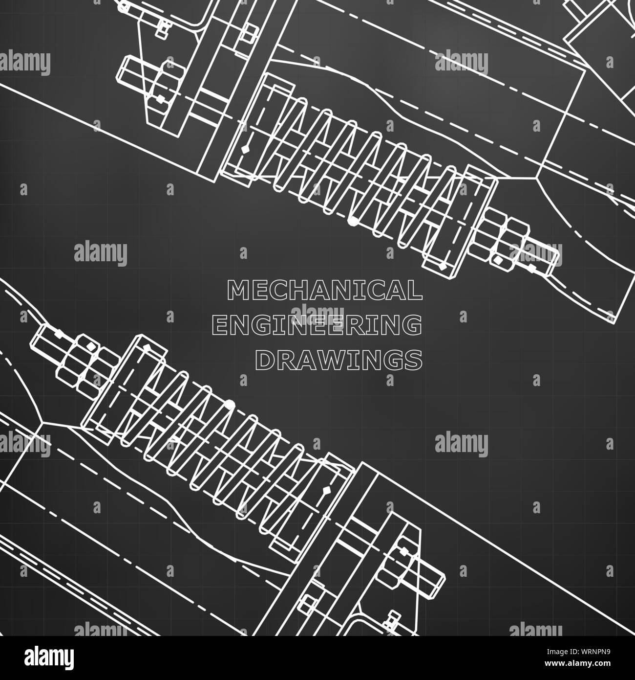 Mechanical engineering the drawing. Technical illustrations. The ...