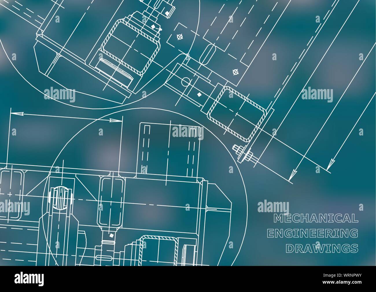 Mechanical Engineering drawing. Blueprints. Mechanics. Cover ...