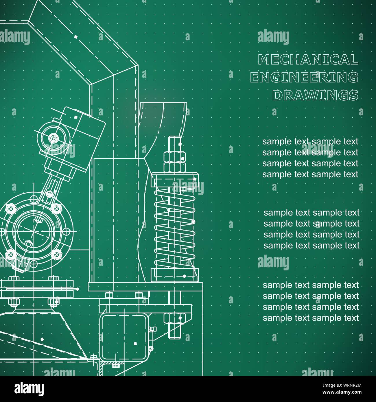 Mechanical engineering the drawing. Technical illustrations. The ...