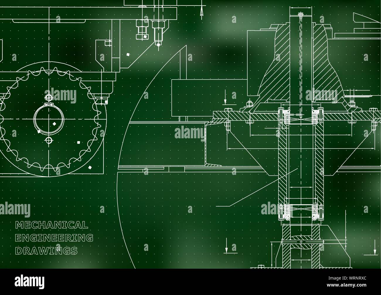 Blueprints. Engineering backgrounds. Mechanical engineering drawings ...
