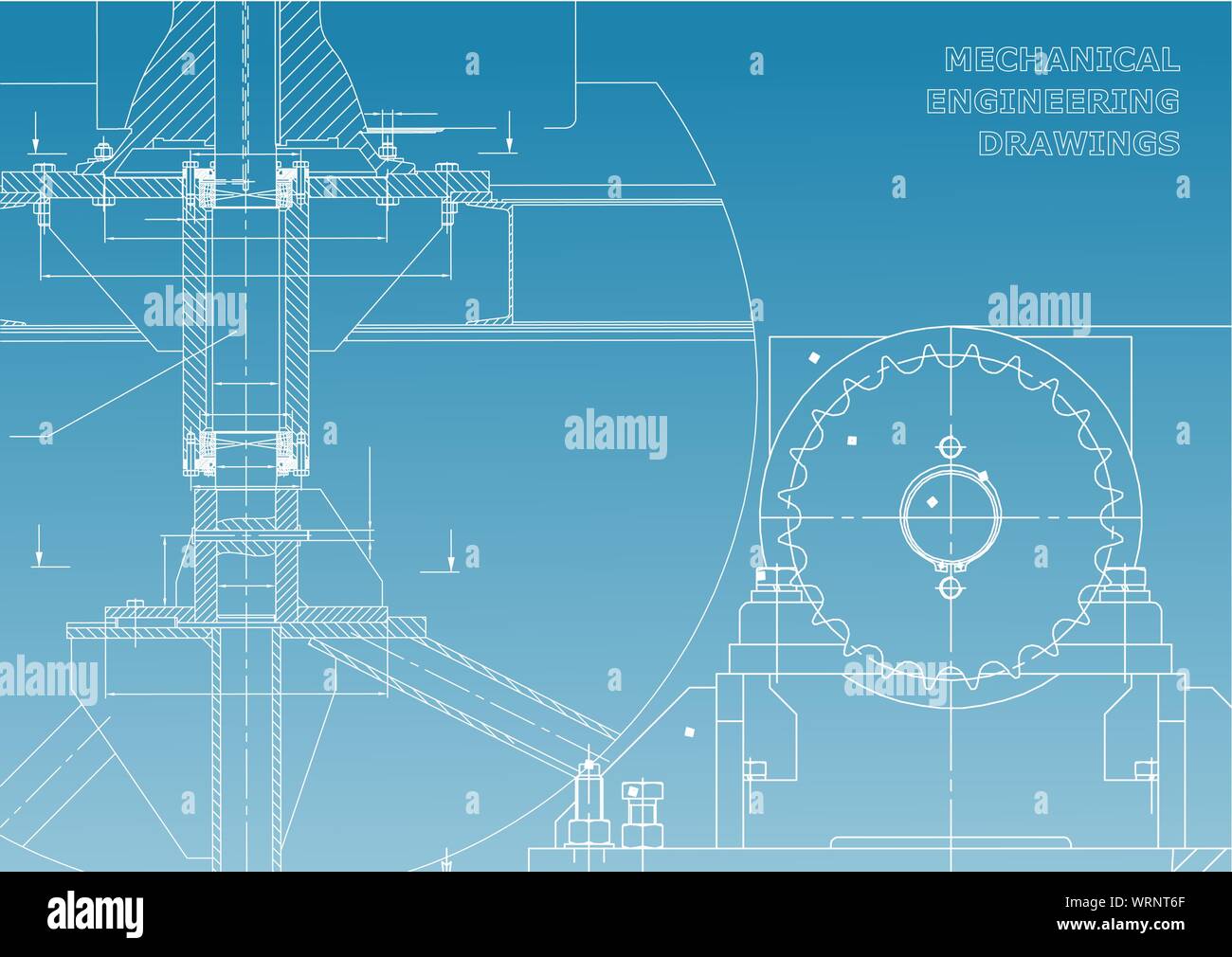 Engineering backgrounds. Mechanical engineering drawings. Blueprints ...