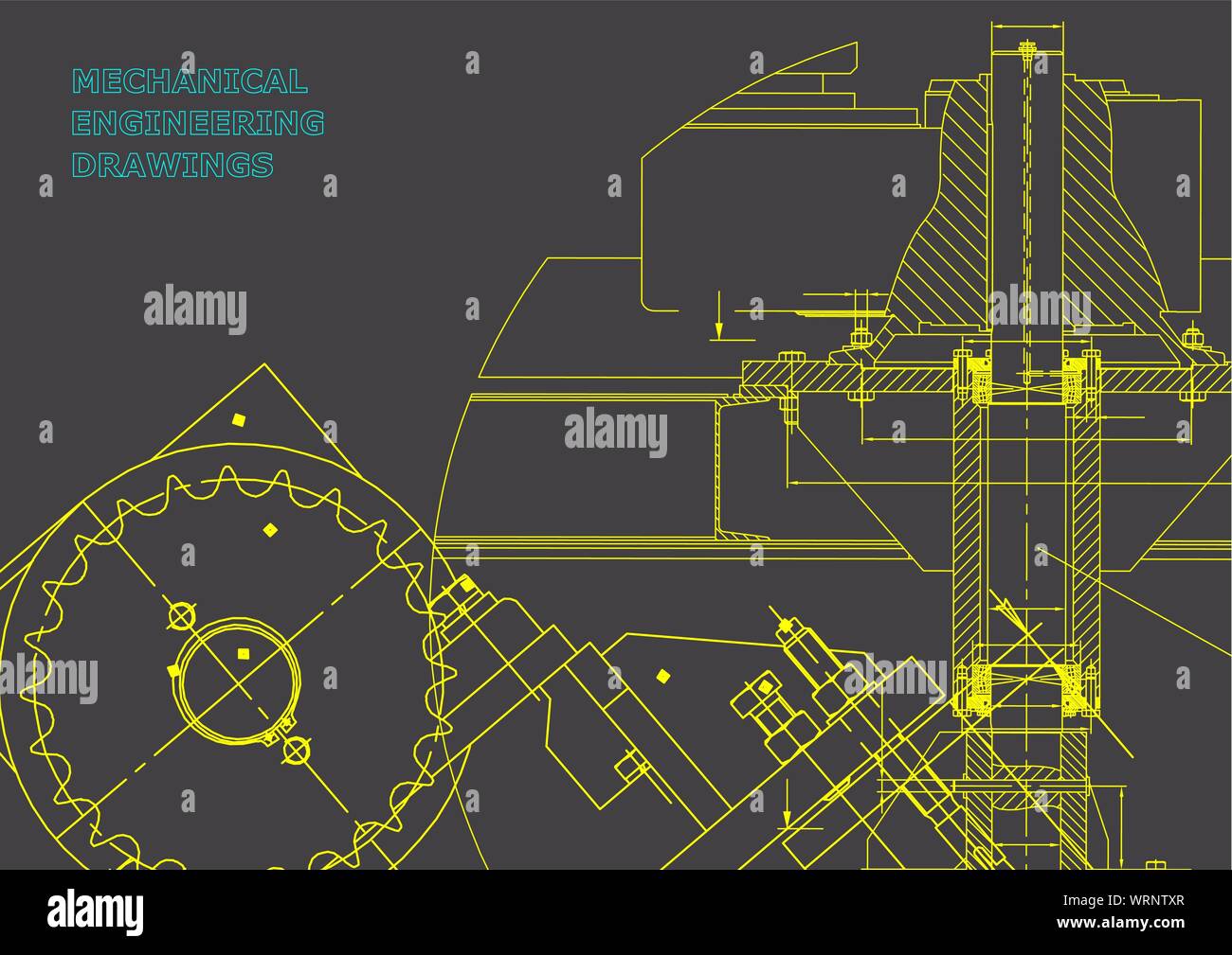 Blueprints. Mechanical drawings. Engineering illustrations. Technical ...
