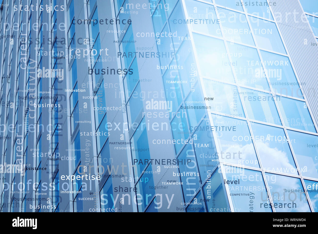 Internet network background with most important business terms Stock ...