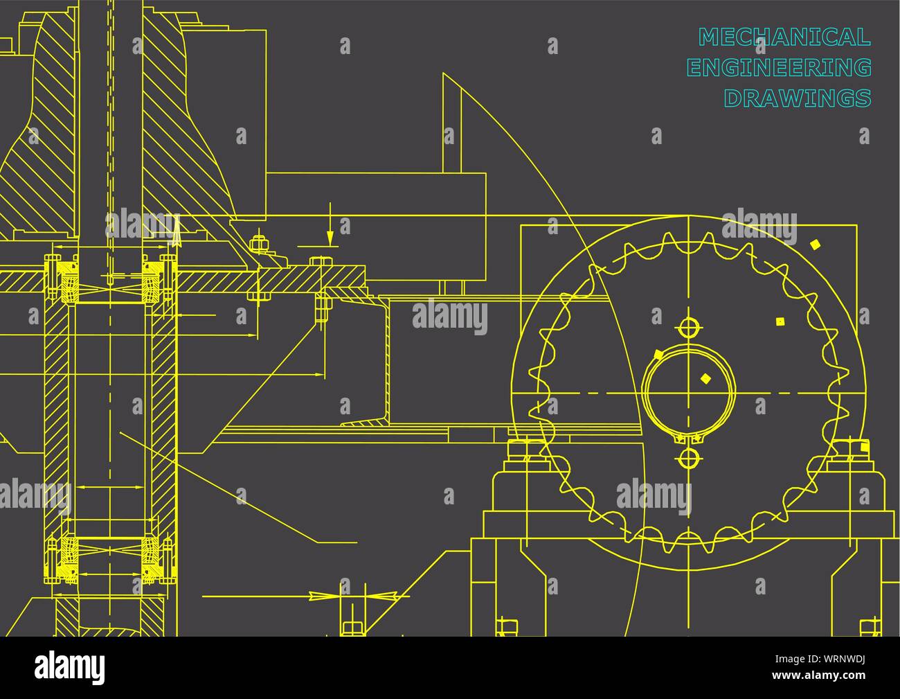 Engineering illustrations. Blueprints. Mechanical drawings. Technical ...