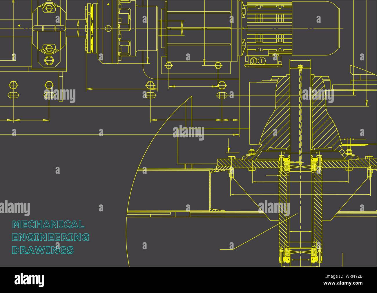 Engineering backgrounds. Mechanical engineering drawings. Technical ...