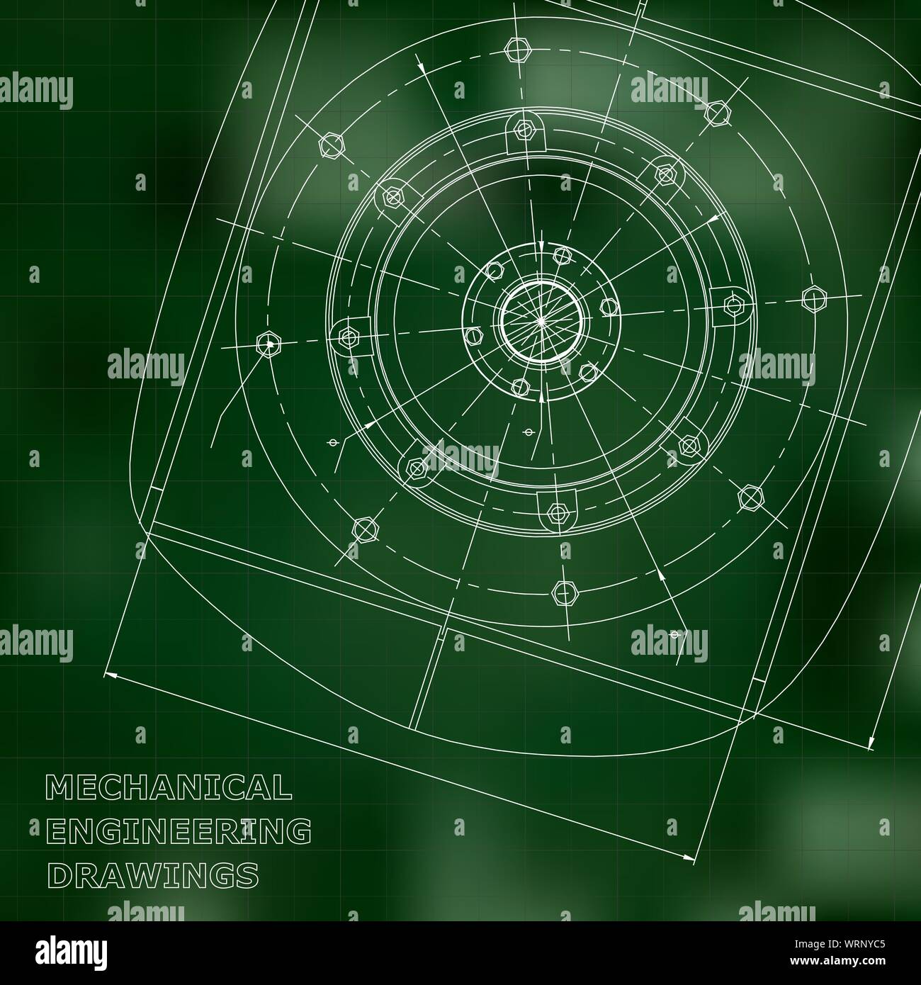 Mechanical engineering drawings. Engineering illustration. Vector ...