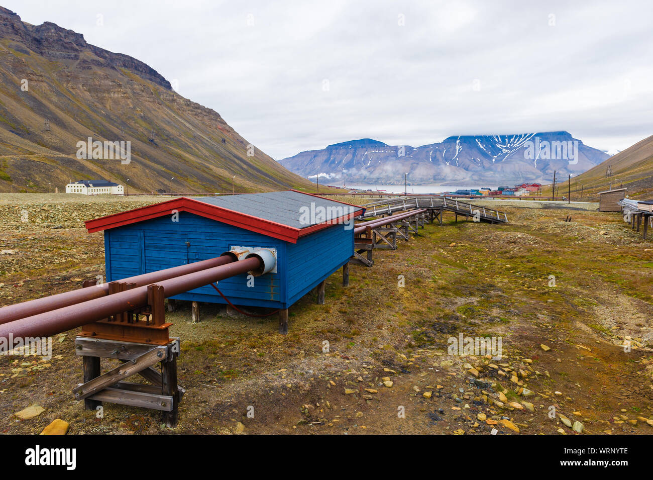 Steel pipeline, Longyearbyen, Svalbard, Norway Stock Photo - Alamy