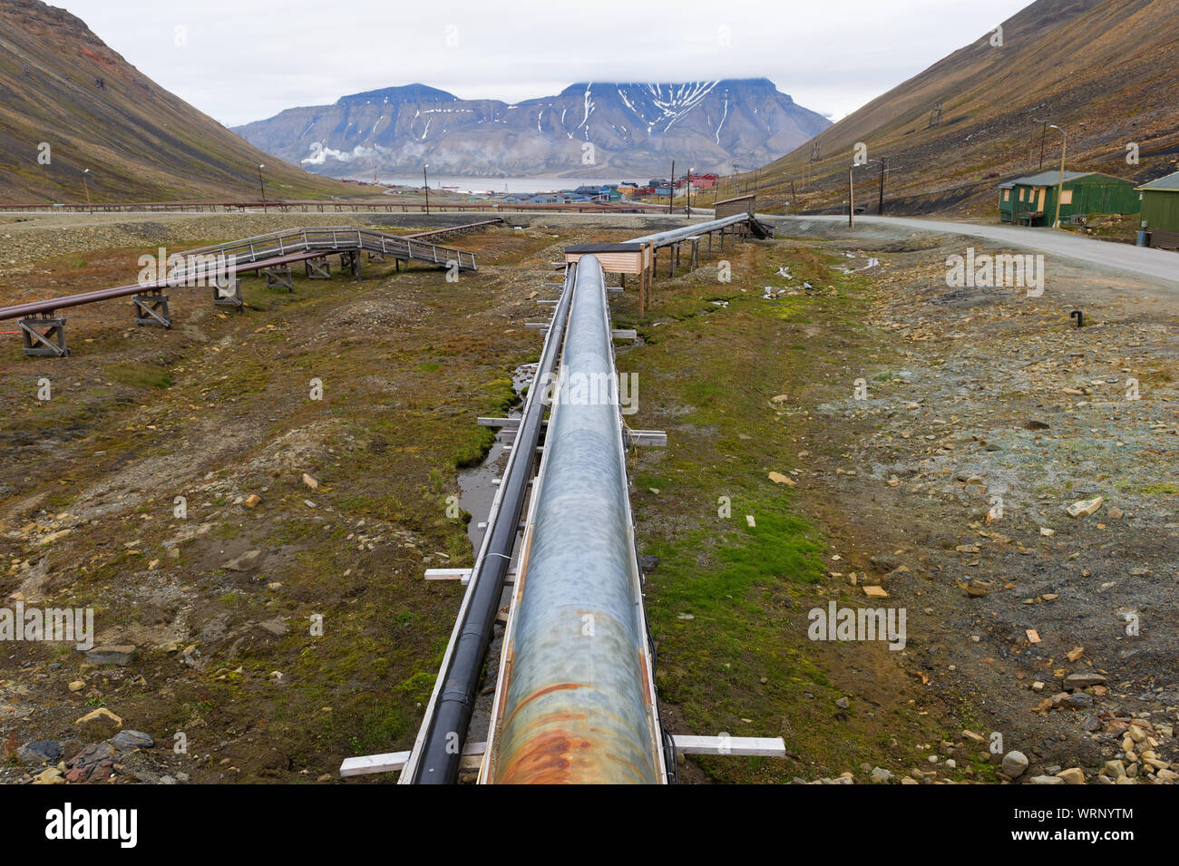 Steel pipeline, Longyearbyen, Svalbard, Norway Stock Photo - Alamy