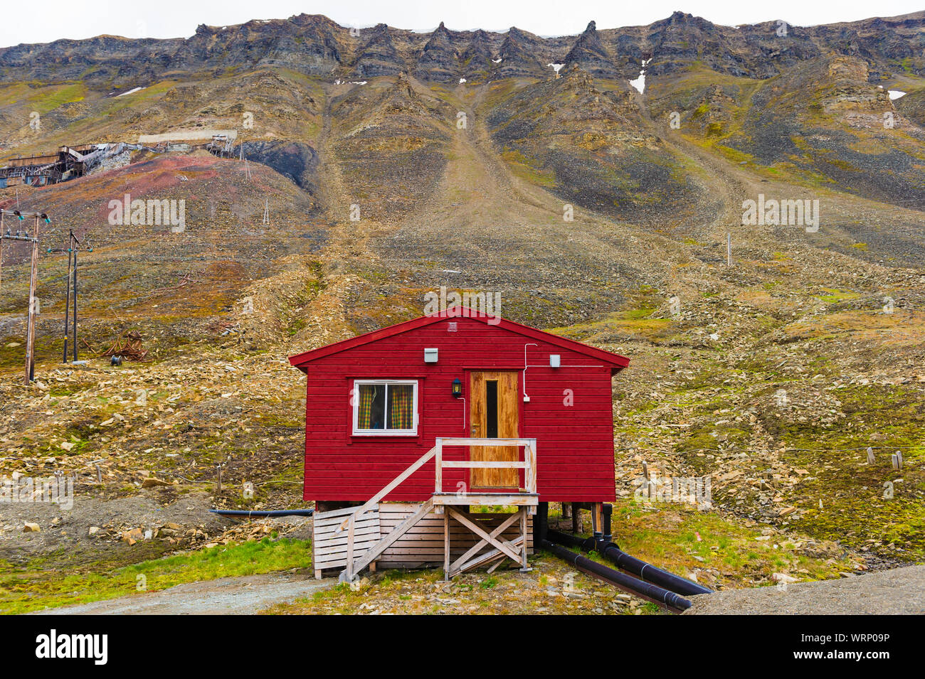 Small red building, Longyearbyen, Svalbard, Norway Stock Photo - Alamy