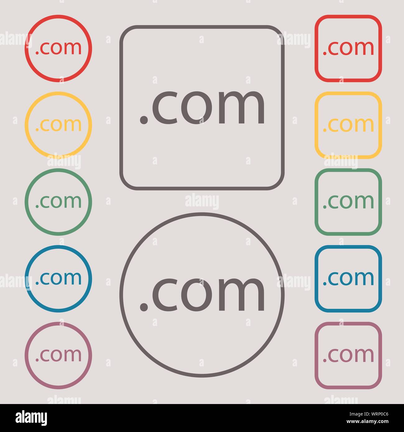 Domain COM sign icon. Top-level internet domain symbol. Symbols on the ...