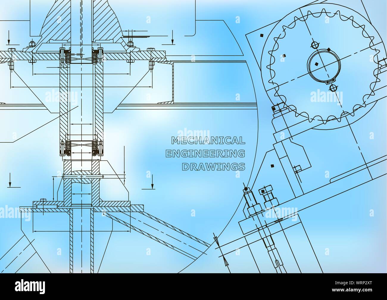 Mechanical blueprints Stock Vector Images - Alamy