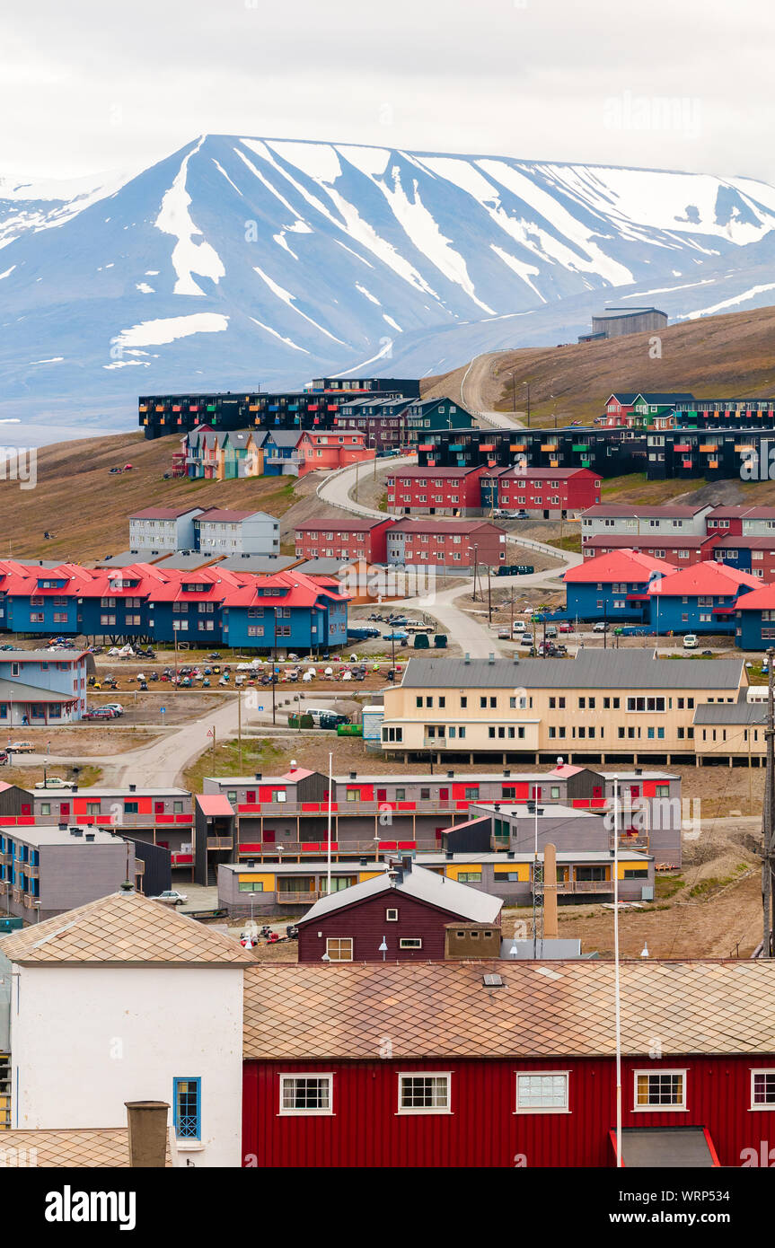 Overview of buildings, Longyearbyen, Svalbard, Norway Stock Photo - Alamy