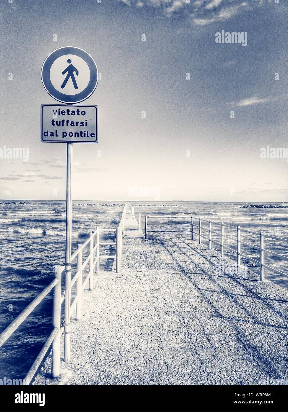 Warning Sign On Jetty High Resolution Stock Photography and Images - Alamy