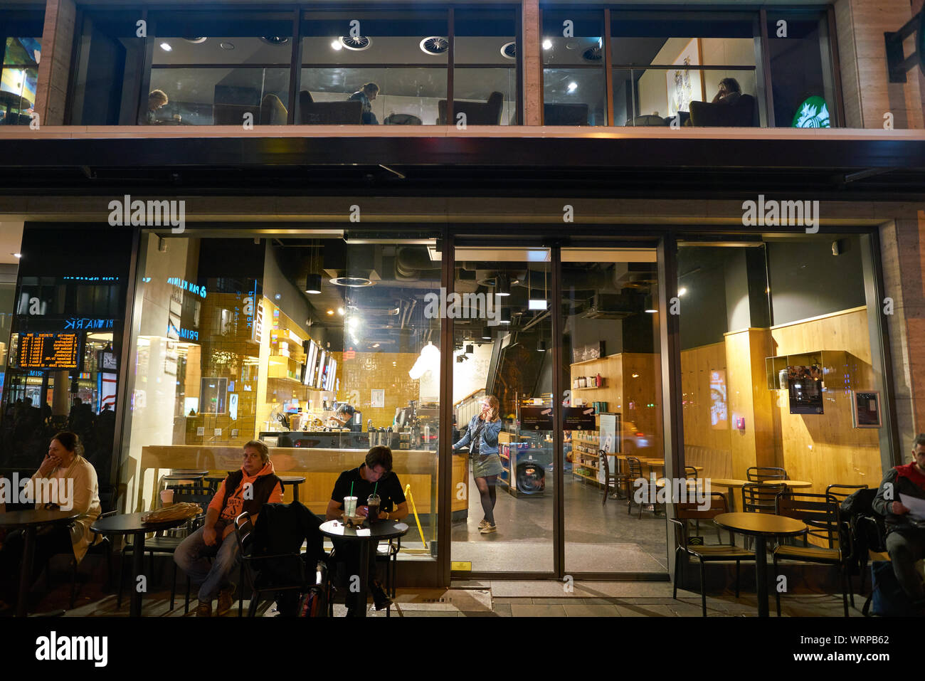 COLOGNE, GERMANY - CIRCA SEPTEMBER, 2018: entrance to Starbucks Coffee ...