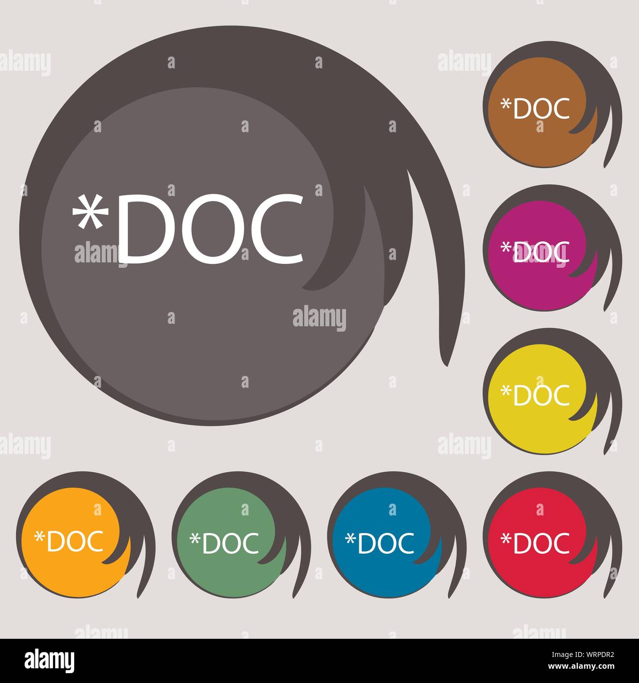 File document icon. Download doc button. Doc file extension symbol ...