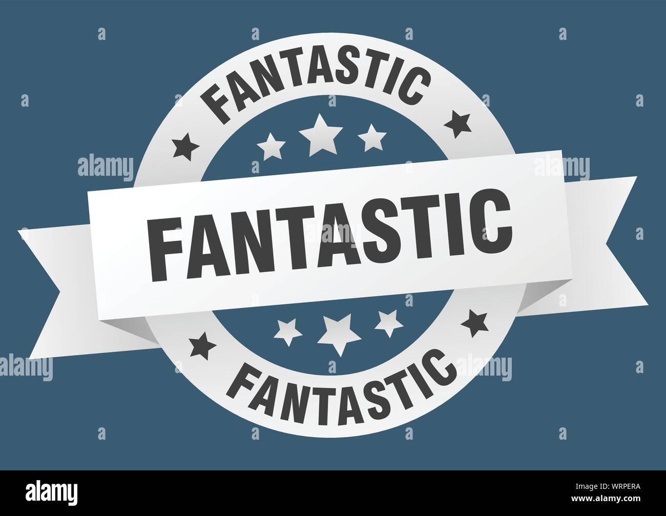 fantastic ribbon. fantastic round white sign. fantastic Stock Vector ...