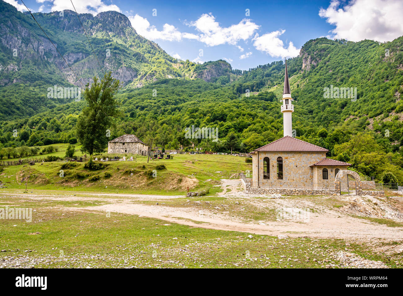 Small mosque in Dragobi in National Park Valbona in Albania, Europe ...