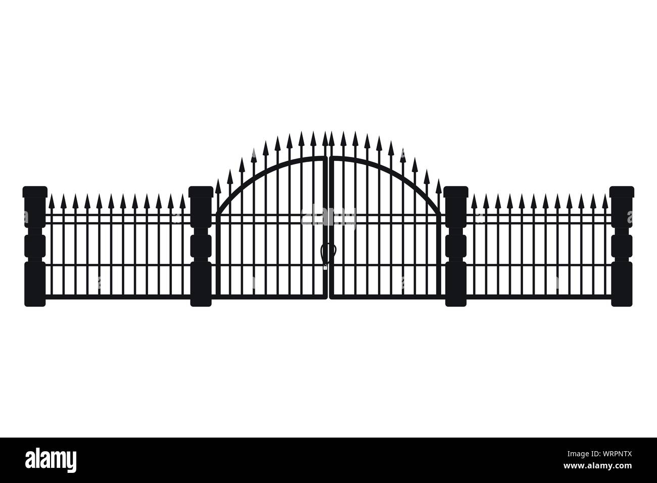 iron railings on white background Stock Vector Image & Art - Alamy