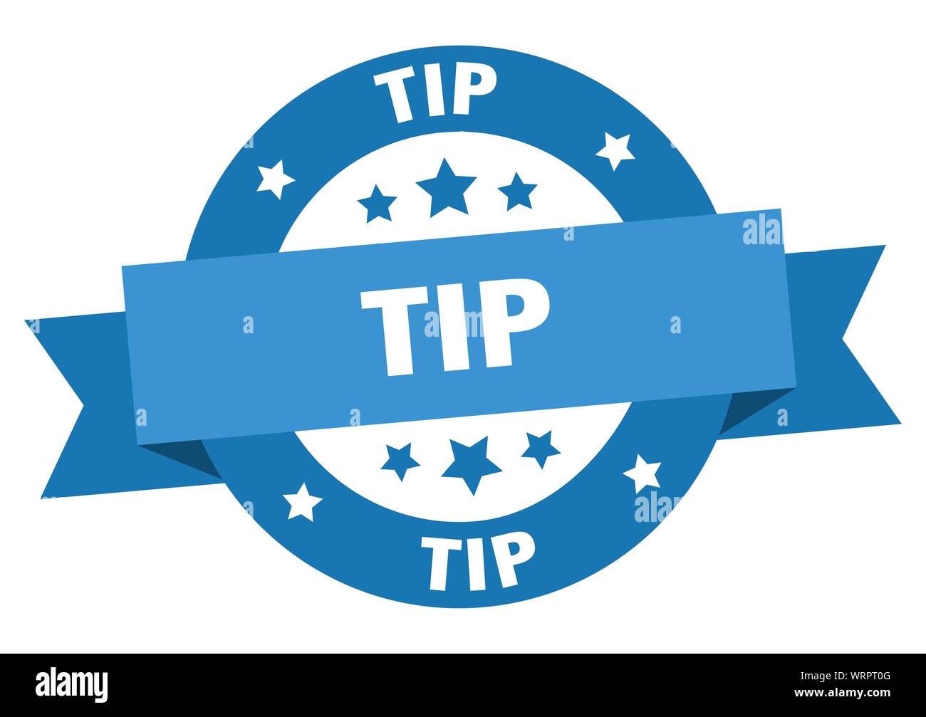 Tip ribbon isolated paper Stock Vector Images - Alamy