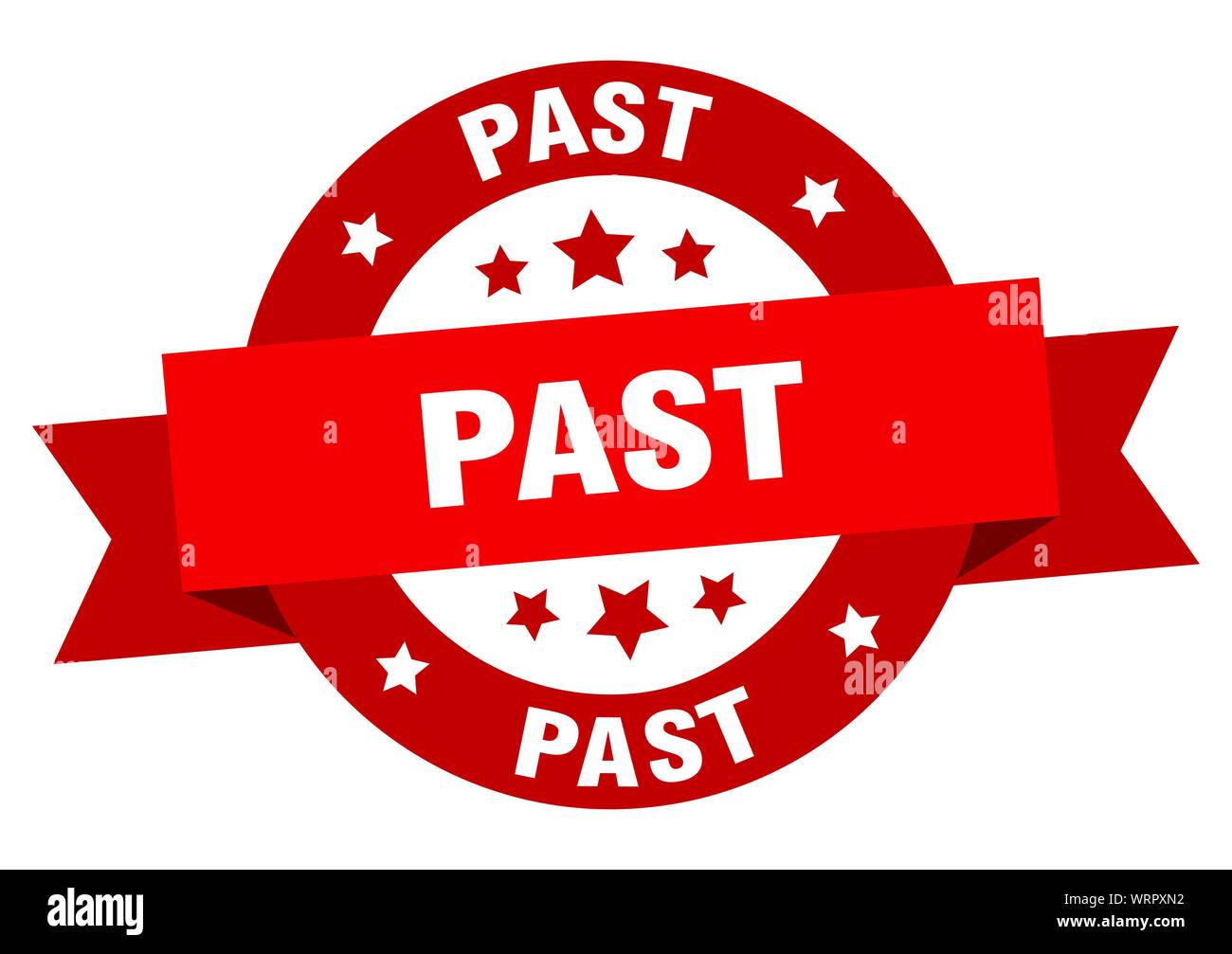 past ribbon. past round red sign. past Stock Vector Image & Art - Alamy